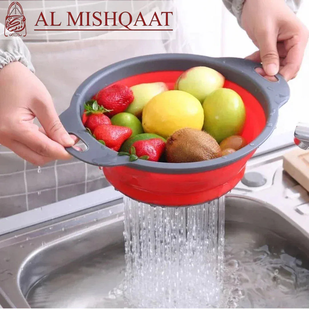 Silicone Foldable Strainer - Heat Resistant, Collapsible – AL MISHQAAT ...
